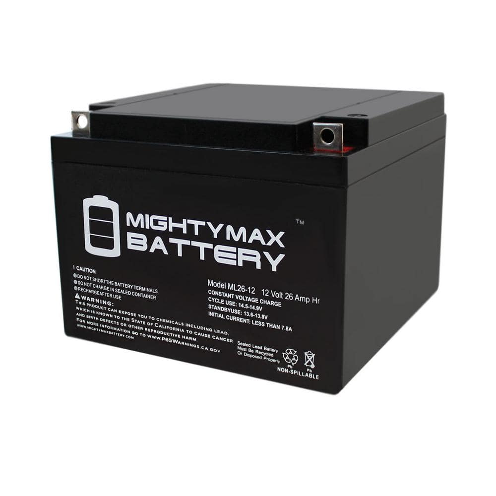 MIGHTY MAX BATTERY ML26-12 12-Volt 26AH Replacement for POWER-SONIC PS ...