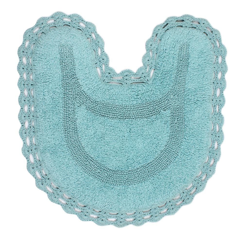 HOME WEAVERS INC Hampton Crochet Reversible 100% Cotton Bath Rug Set ...