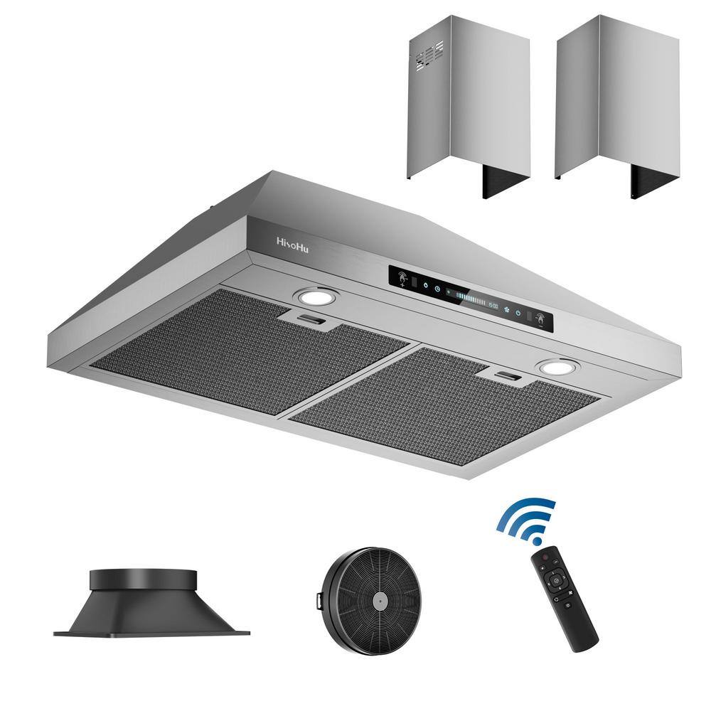 Blomed 30 in. 763 CFM Convertible Wall Mount Range Hood in Stainless ...