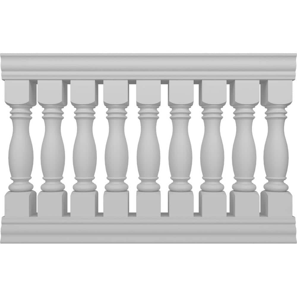 Ekena Millwork Fiberthane Embassy Balustrade 60 in. L x 42 in. H Fiberglass Railing Kit ...