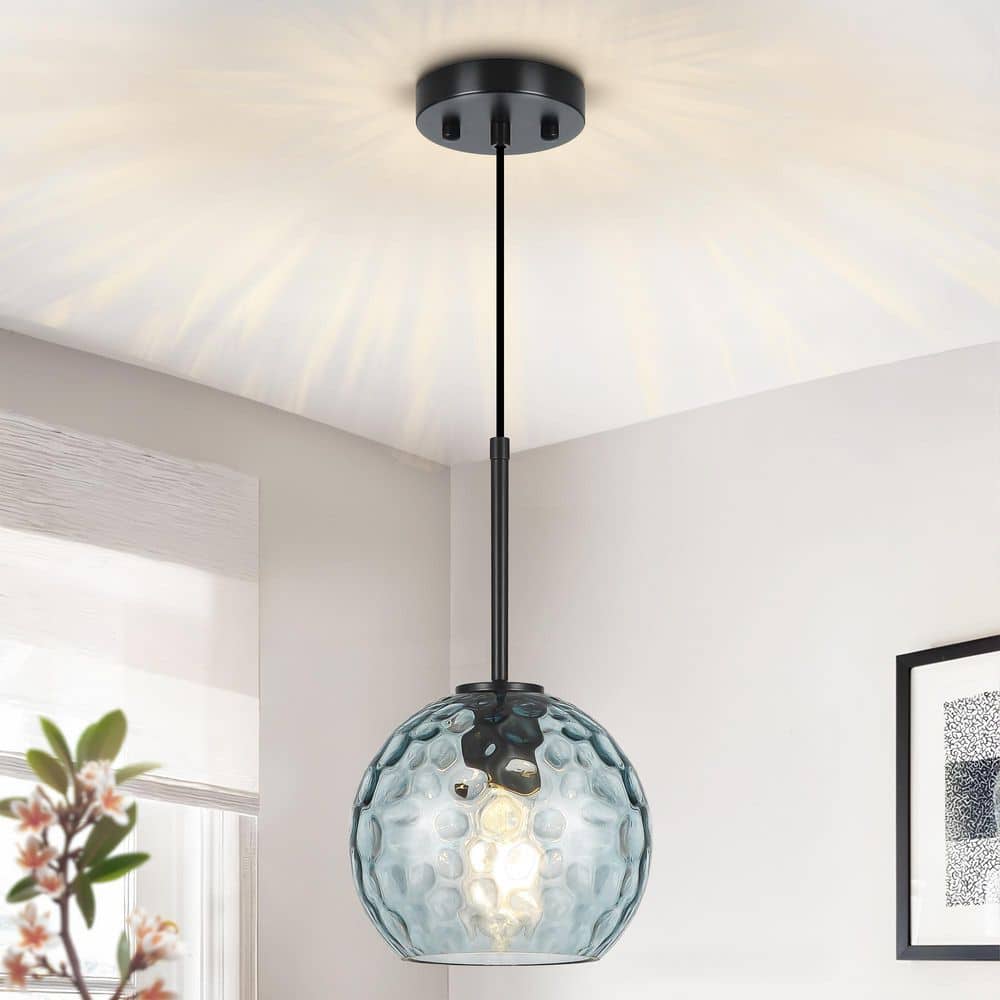 Merbotin RayHome 1-Light Modern Coastal Blue Adjustable Pendant Light ...