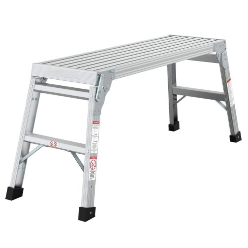 3.3 ft. Aluminum Work Platform Portable Work Bench Folding Ladder Load ...
