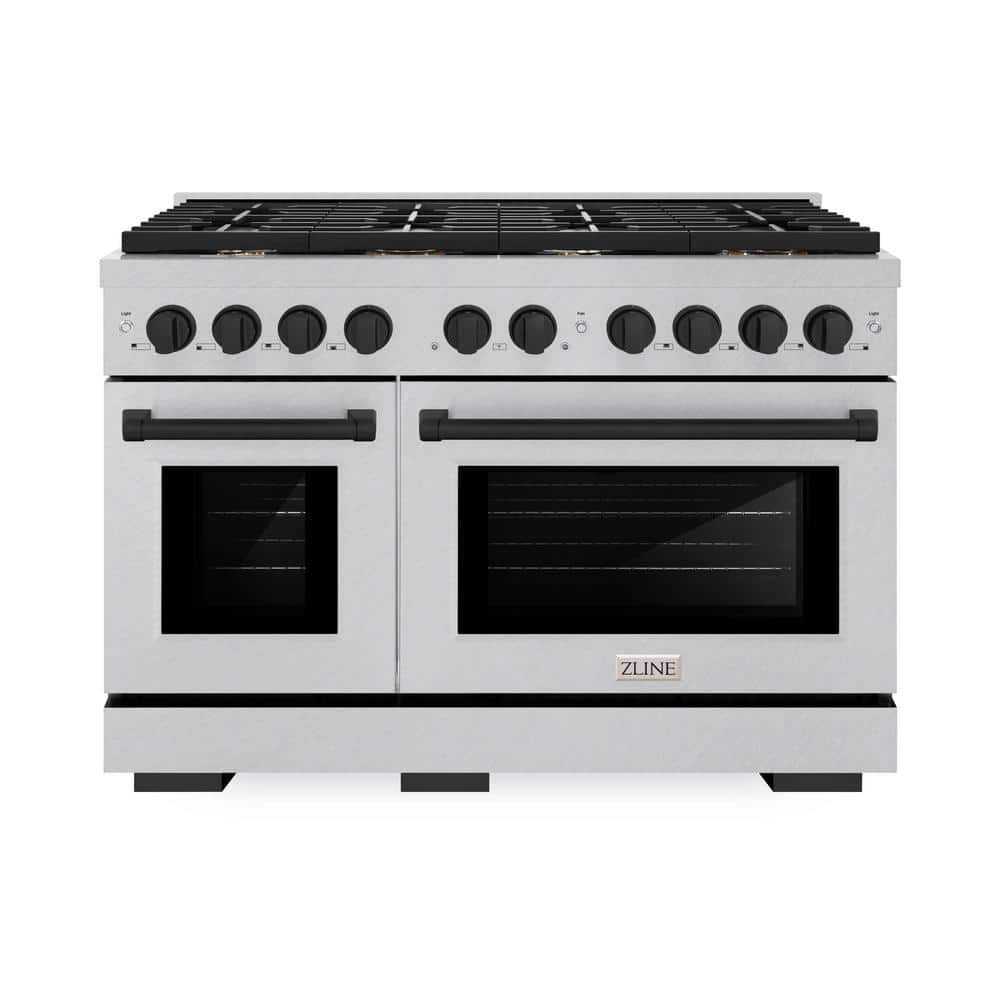ZLINE Kitchen and Bath Autograph 48 in. Paramount Double Oven Dual Fuel ...