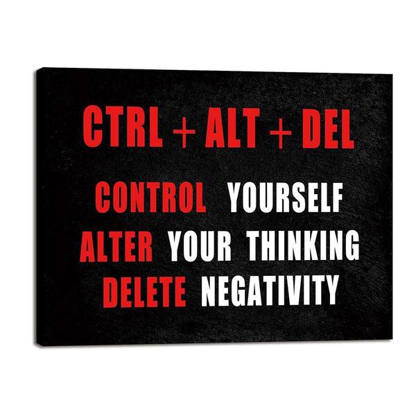 Black Red and White Motivational CTRL+ALT+DEL Classroom Positive Quotes ...