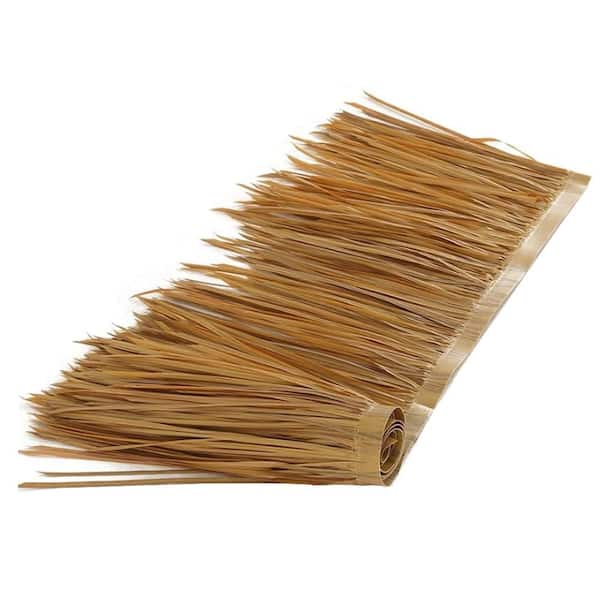 Wellco 118 in. W x 19.7 in. H Composite Synthetic Thatch Roofing Roll ...