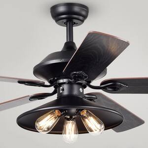 Warehouse of Tiffany Micago 52 in. Black Indoor Remote Controlled ...