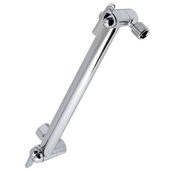 MODONA 13 in. Adjustable Shower Arm with Inch Tubing, Polished Chrome ...