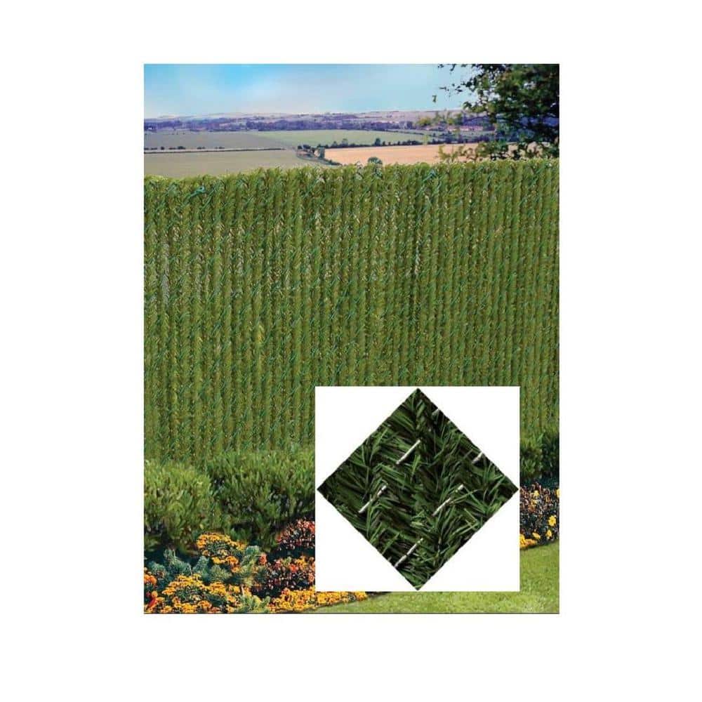 Pexco 6 ft. x 5 ft. Green Composite Privacy Hedge AMPR6 - The Home Depot