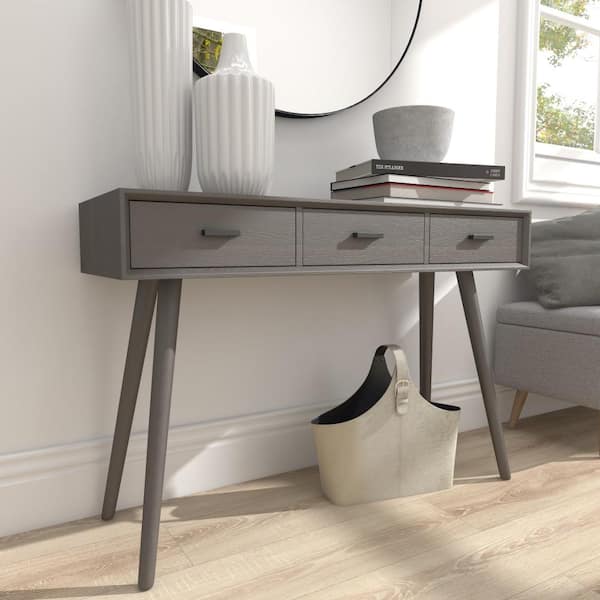 Dansk Scandi Oak Console Table With Drawers Oak Furniture, 47% OFF