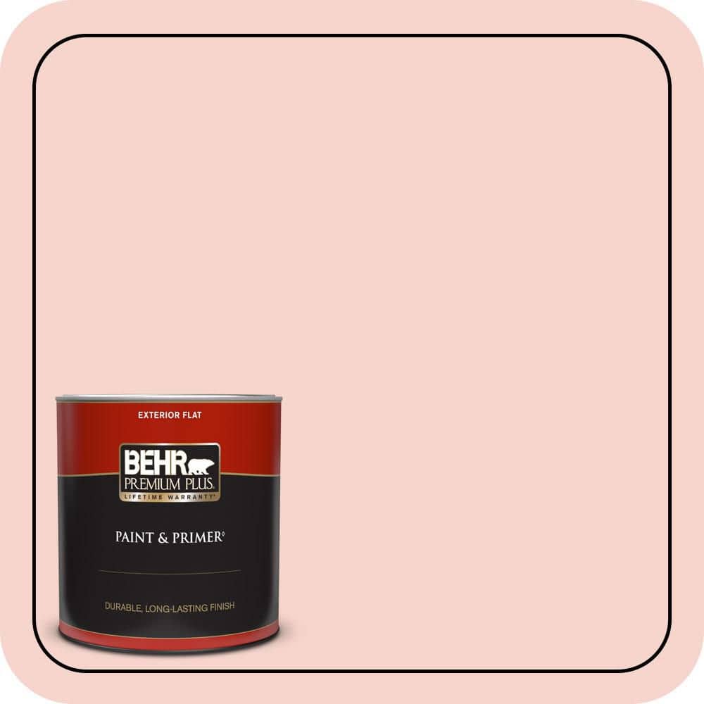 BEHR PREMIUM PLUS 1 Qt. #M170-1 Pink Elephant Flat Exterior Paint ...