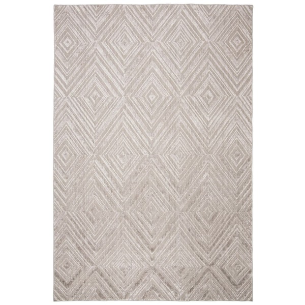 SAFAVIEH Mirage 9 ft. x 12 ft. Gray Diamond High-Low Area Rug MIR852A-9 ...