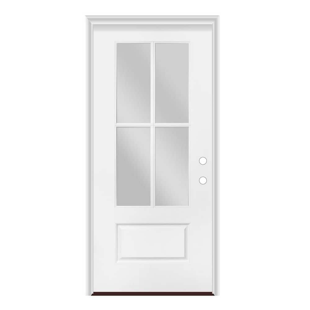 GENESIS ENTRIES 36 in. x 80 in. Left-Hand/Inswing 1 Panel 4 Lite Clear ...