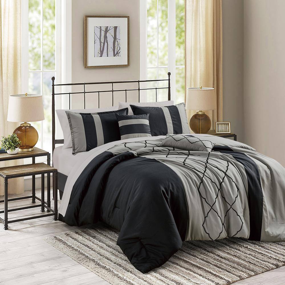 Shatex 9-Piece All Season Bedding Queen Size Comforter Set Ultra Soft ...