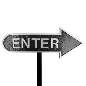 Montague Metal Products 6" x 15.5" Right Arrow Exit Statement Plaque ...