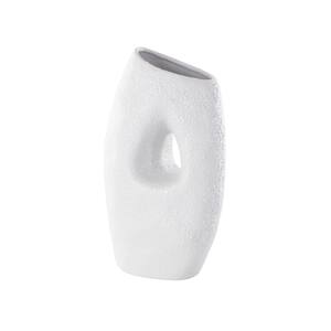 Litton Lane White Marble Inspired Ceramic Decorative Vase with Varying ...