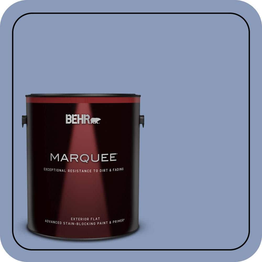 BEHR MARQUEE 1 gal. #610D-5 Blueberry Popover Flat Exterior Paint ...