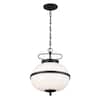 KICHLER Opal 2-Light Textured Black Vintage Globe Kitchen Pendant ...