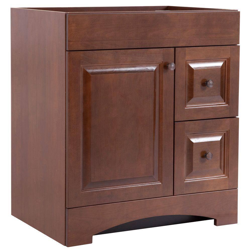 Glacier Bay Regency 30 in. W x 22 in. D x 34 in. H Bath Vanity Cabinet ...