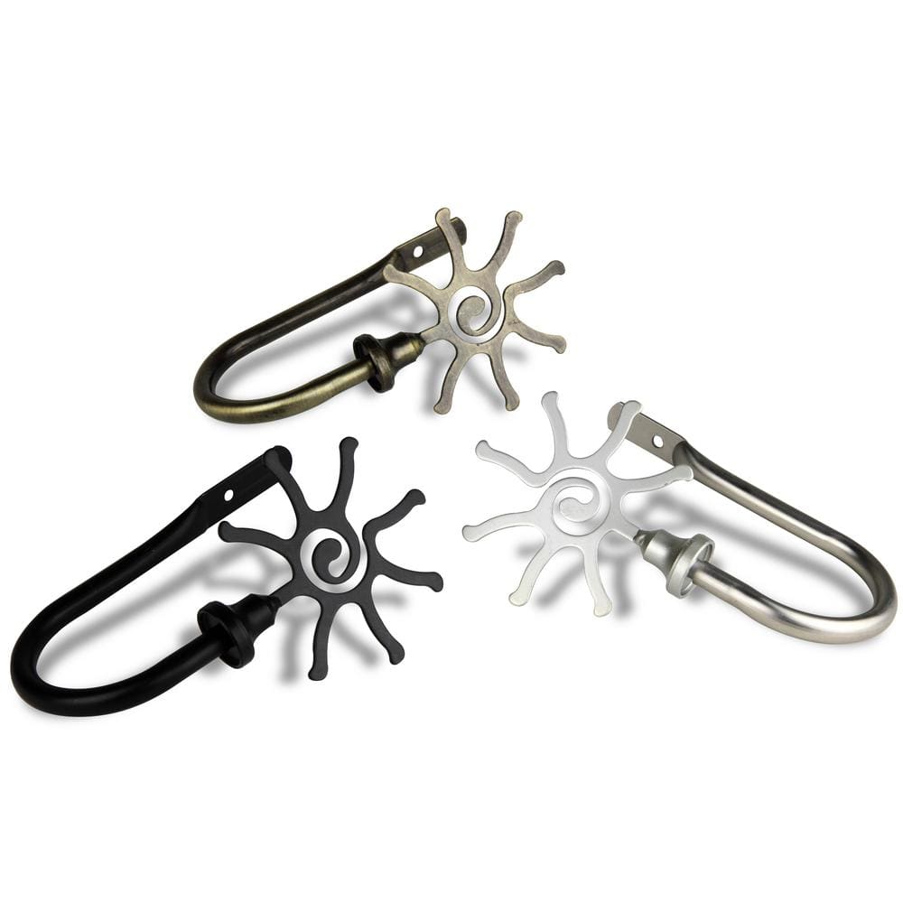 Sole Antique Brass Steel Hook Curtain Holdback (Set of 2) H4860-034 ...