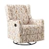 JAYDEN CREATION Bernd Yellow Polyester Swivel Glider Recliner with ...