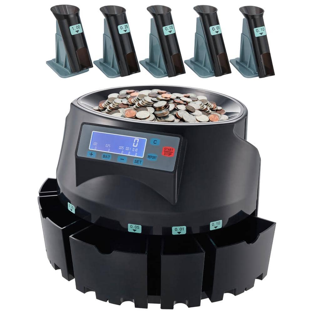SKYSHALO USD Coin Counter and Coin Sorters with LCD Display, Coin ...