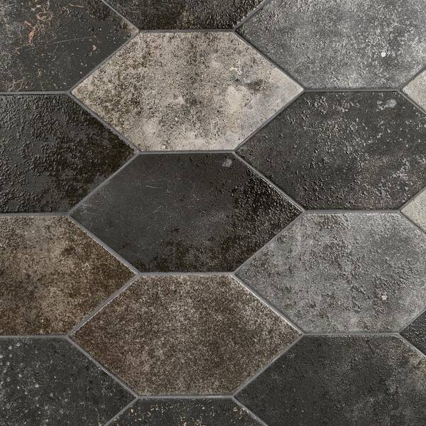 Ivy Hill Tile Merci Hex Magma 6.69 in. x 0.39 in. Matte Porcelain Floor ...