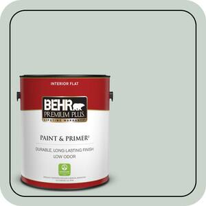 BEHR PREMIUM PLUS 1 gal. #460E-2 Valley Mist Semi-Gloss Enamel Low Odor ...