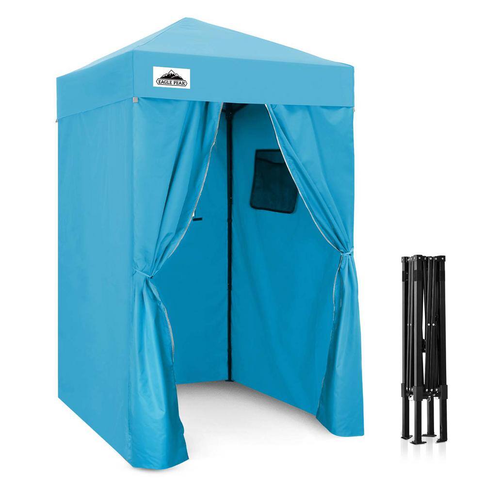 EAGLE PEAK 4 ft. x 4 ft. Pop Up Privacy Tent Foldable Outdoor Portable ...