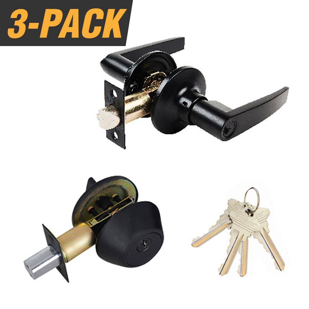 Premier Lock Oil-Rubbed Bronze Entry Door Handle Combo Lock Set with ...