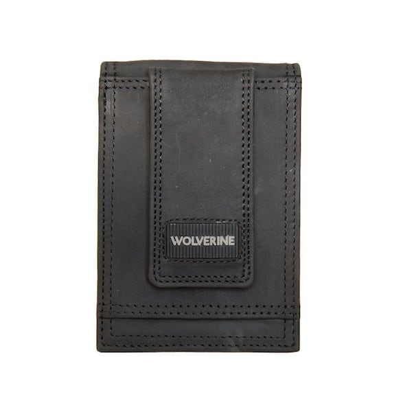 Wolverine Rugged Full Grain Leather Front Pocket Wallet in Black WV61 ...