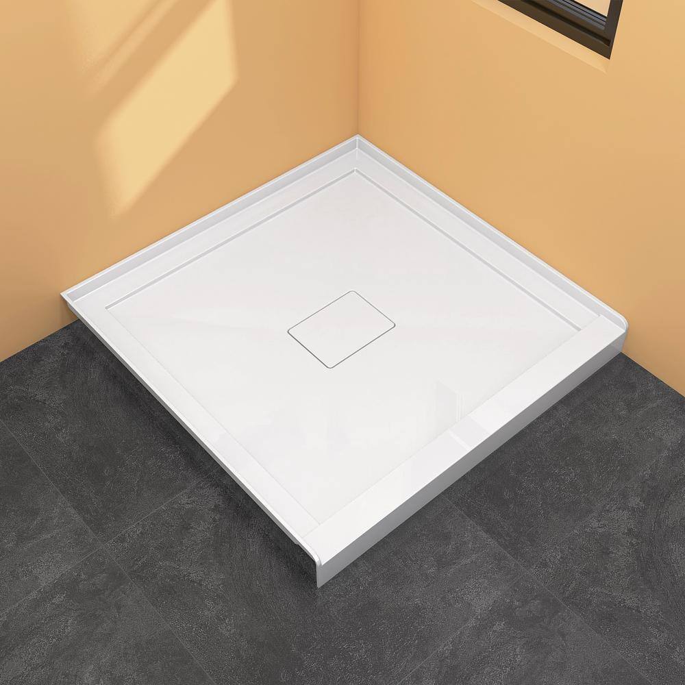Reviews for NTQ 36 in. x 36 in. Single Threshold Acrylic Shower Base ...