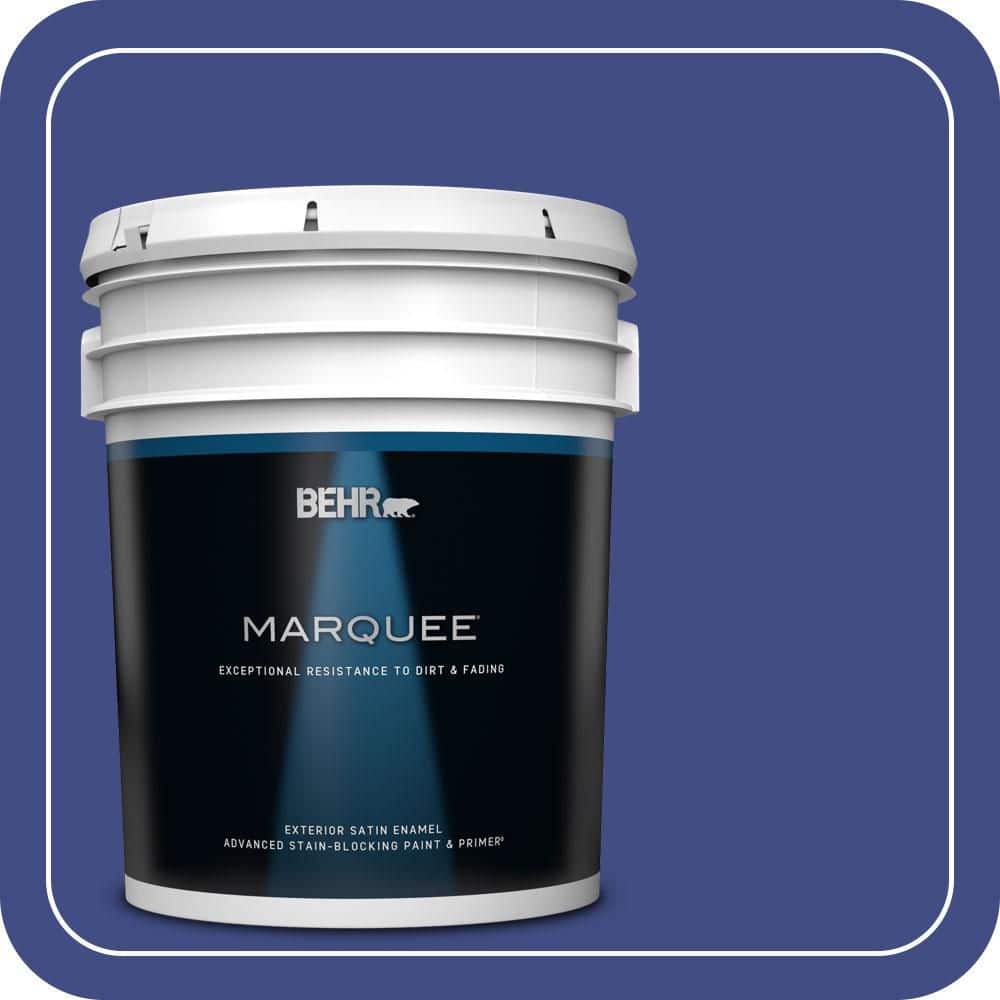 BEHR MARQUEE 5 gal. #MQ5-48 Boudoir Blue Satin Enamel Exterior Paint ...