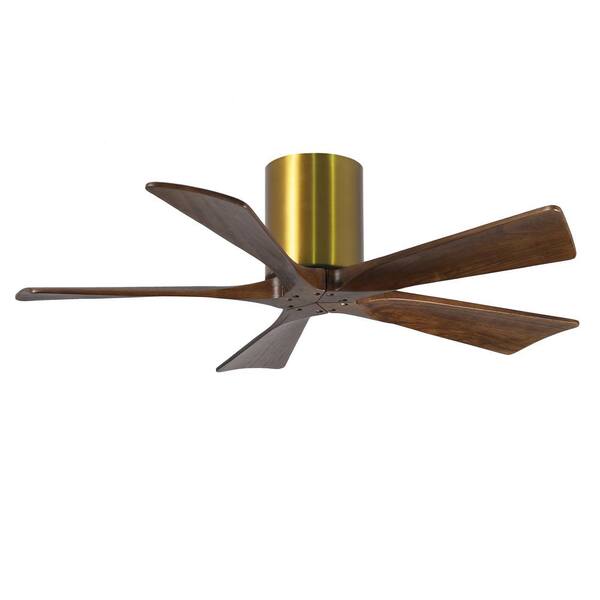 Atlas Irene 42 in. Indoor/Outdoor Brushed Brass Ceiling Fan With Remote ...