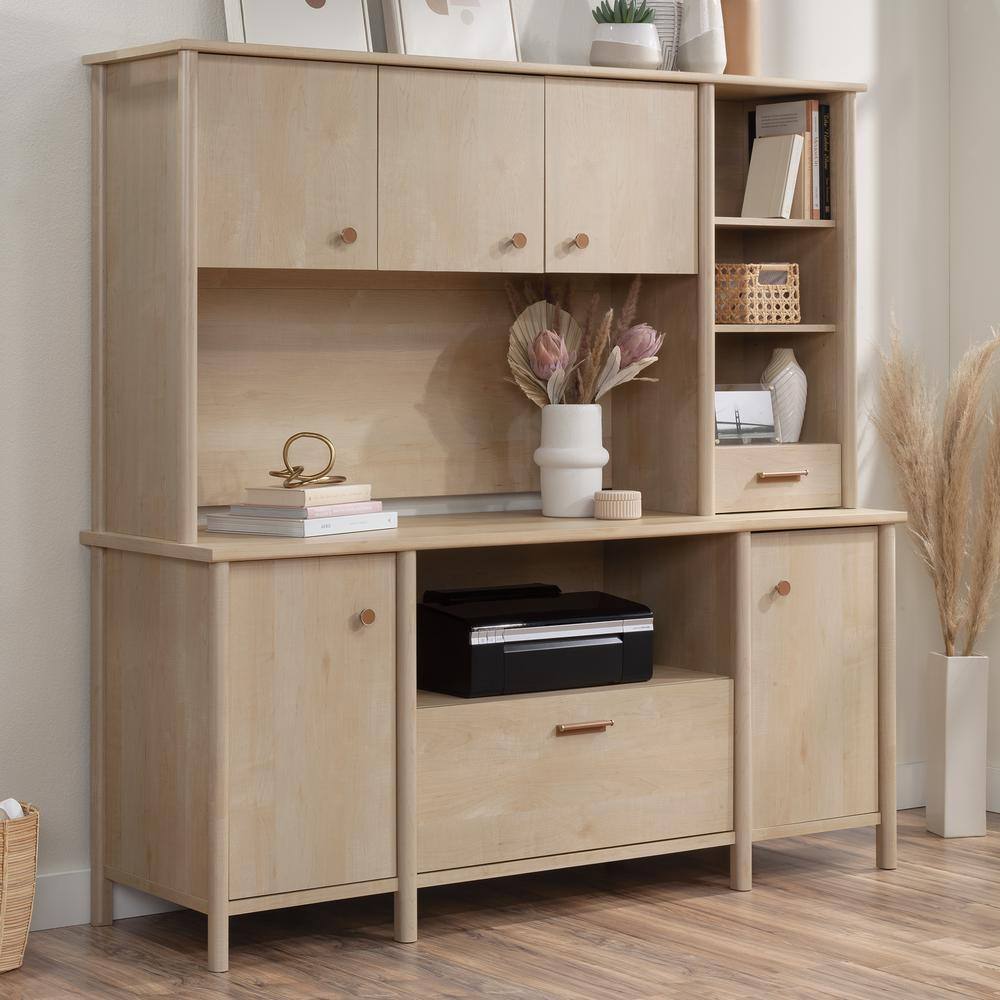 SAUDER Whitaker Point 66.732 in. Natural Maple Office Computer Desk ...