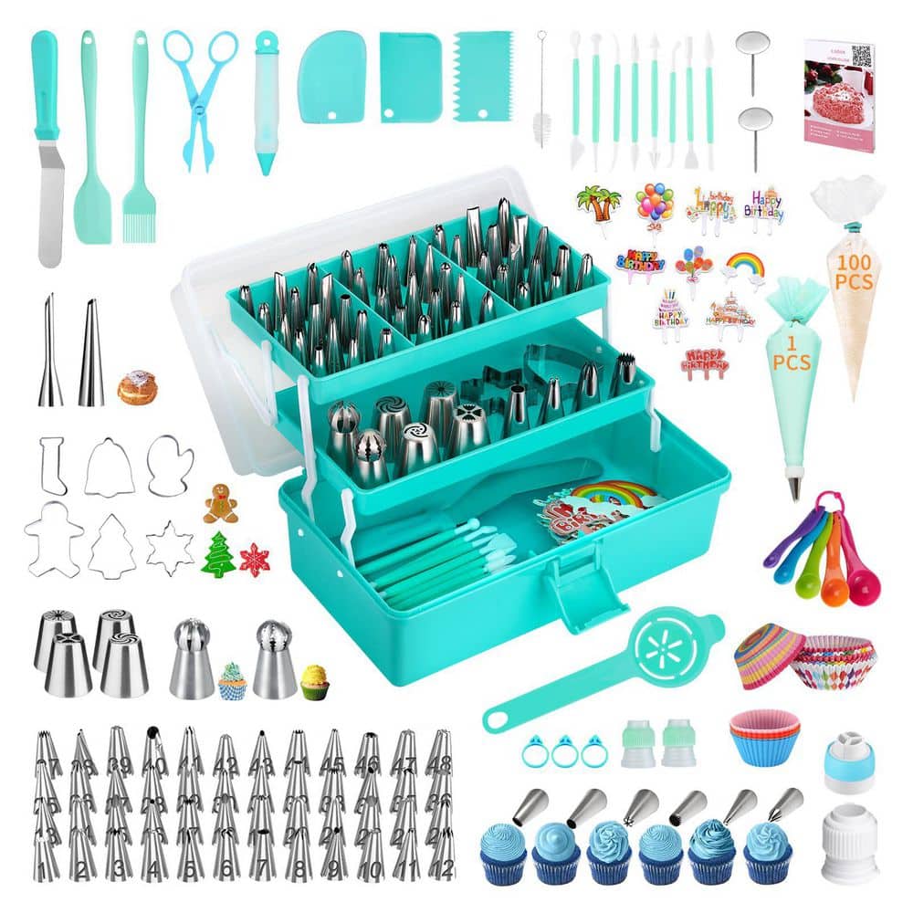 Cake Decorating Kit: 358-Piece Baking Accessories with Storage Case ...