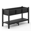 LUE BONA 48 in. x 18 in. x 30 in. Black Raised Planter Boxes, Elevated ...