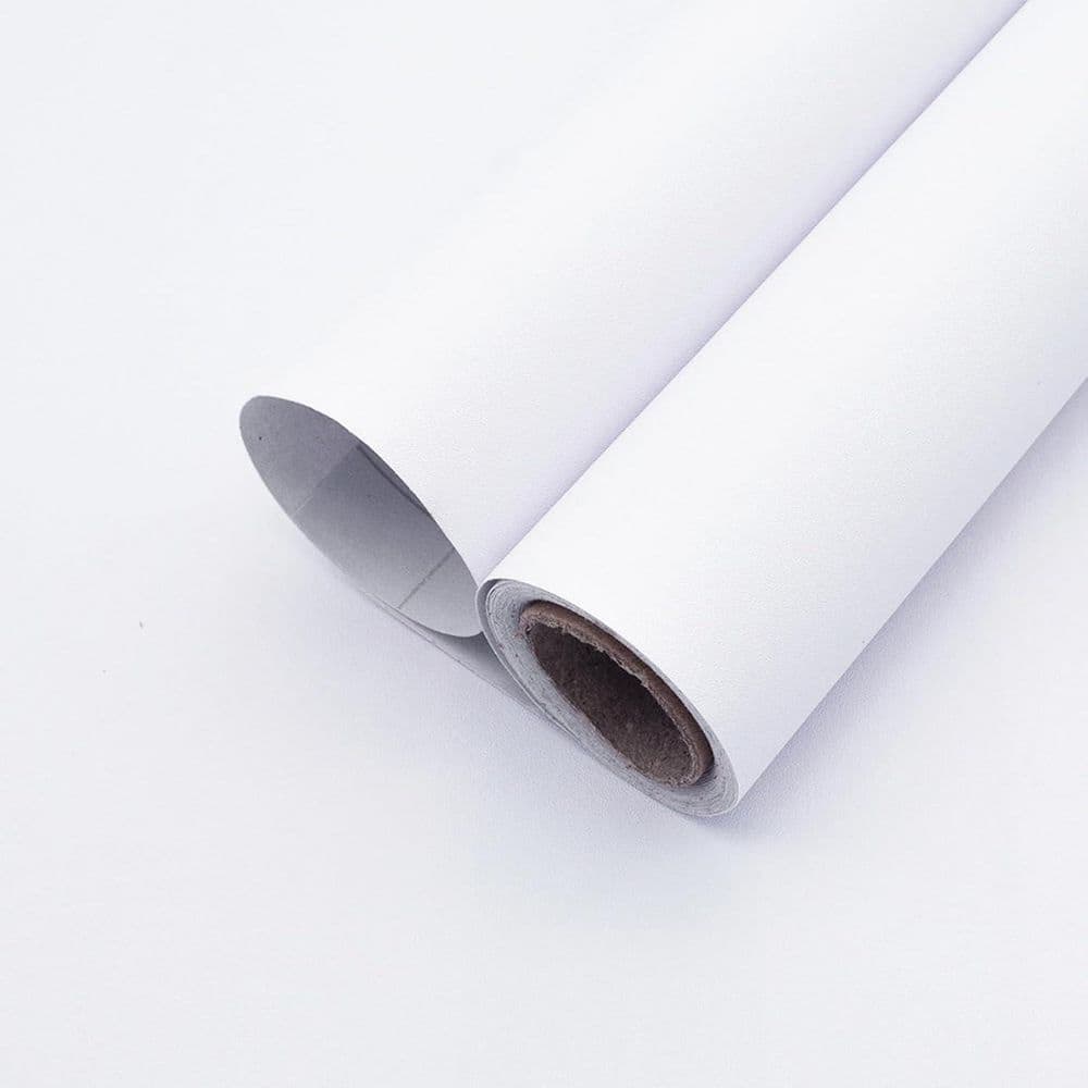 Bright White Matte Solid Color Contact Paper Peel and Stick Wallpaper ...