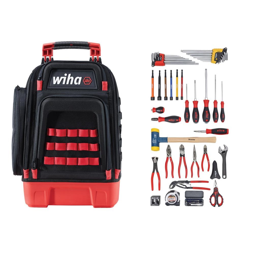 Wiha Industrial MRO Tool Kit Set in Heavy-Duty Backpack, (80-Pieces ...