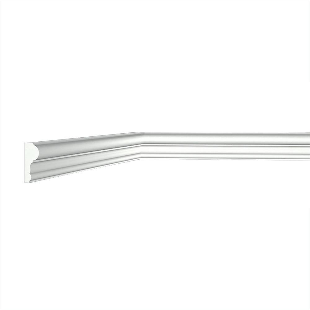 Wellco 4/5 in. x 2 in. x 96 in. White Polyurethane Straight Casing ...