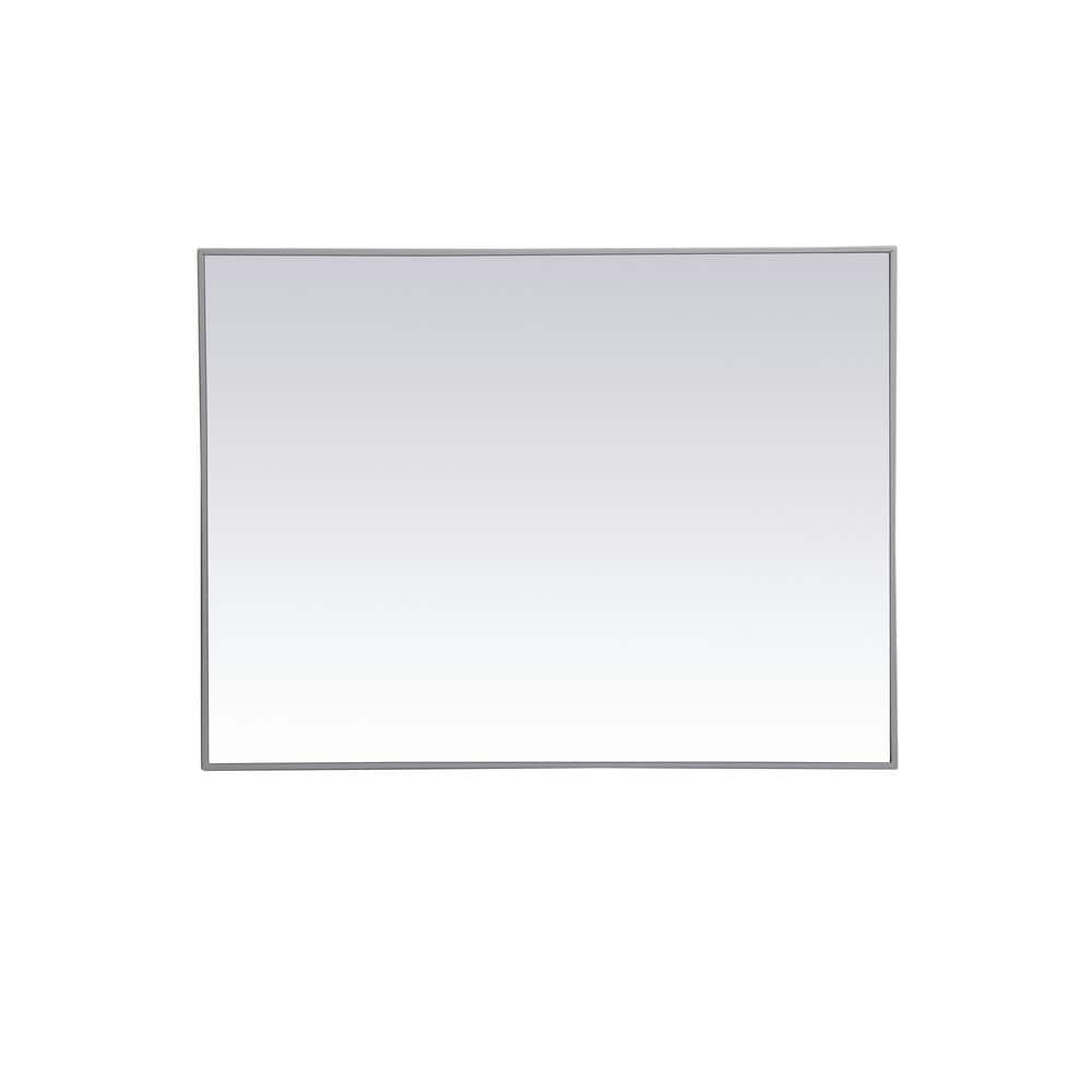 Medium Rectangle Grey Modern Mirror (40 in. H x 30 in. W) WM86080Grey ...