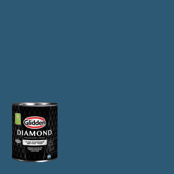 Glidden Diamond 1 qt. PPG1156-6 Mountain Lake Satin Interior Paint with ...