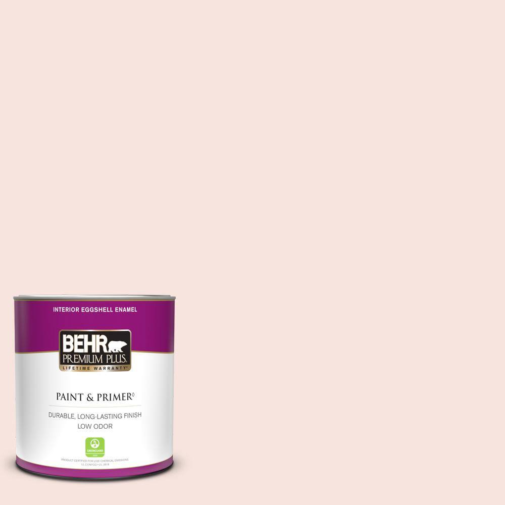 BEHR PREMIUM PLUS 1 qt. #160A-1 Cream Rose Eggshell Enamel Low Odor ...