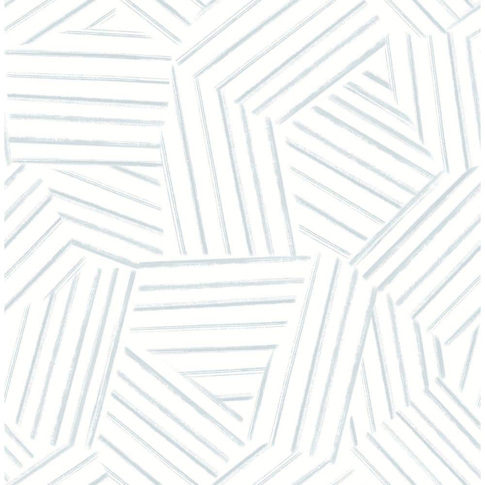 A-Street Prints Helene Sky Blue Geometric Lines Wallpaper Sample 4121 ...