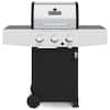 GrillPro 3-Burner Propane Gas Grill Cart in Stainless Steel 241154 ...