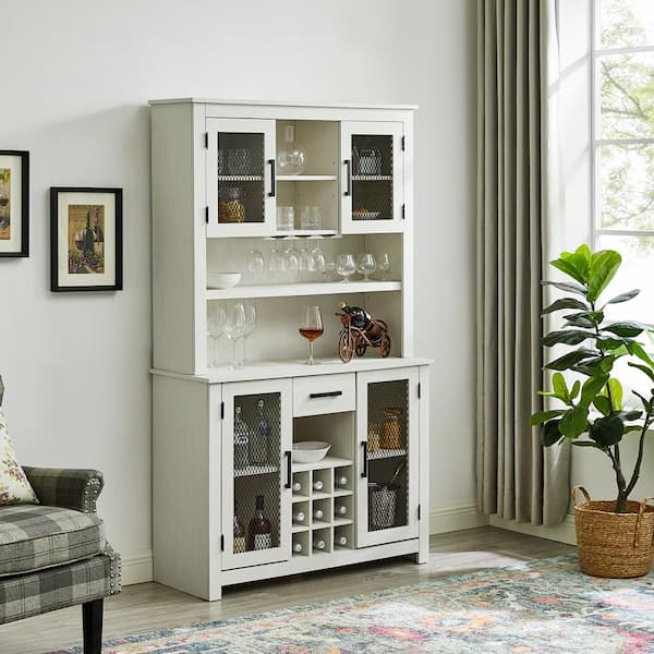 Antique white bar cabinet store