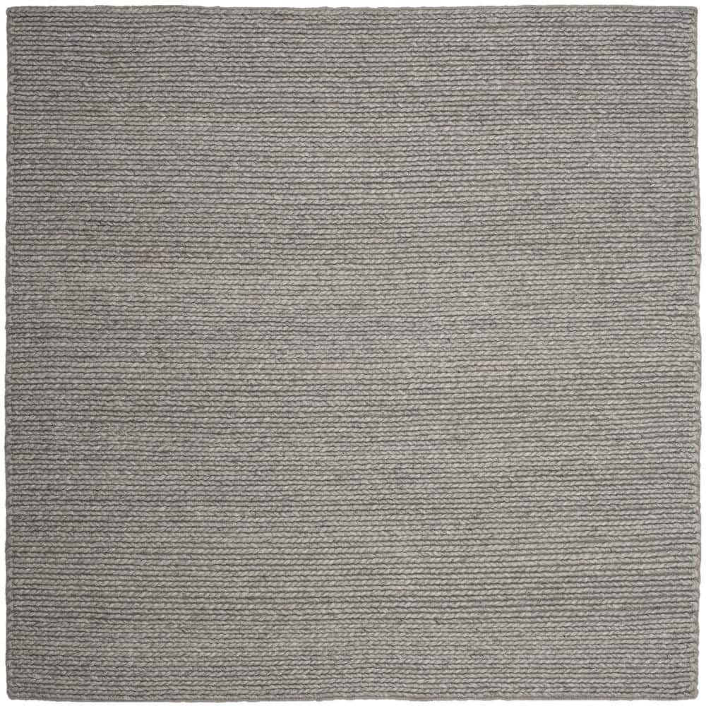 SAFAVIEH Natura Steel 6 ft. x 6 ft. Square Solid Area Rug NAT311B-6SQ ...
