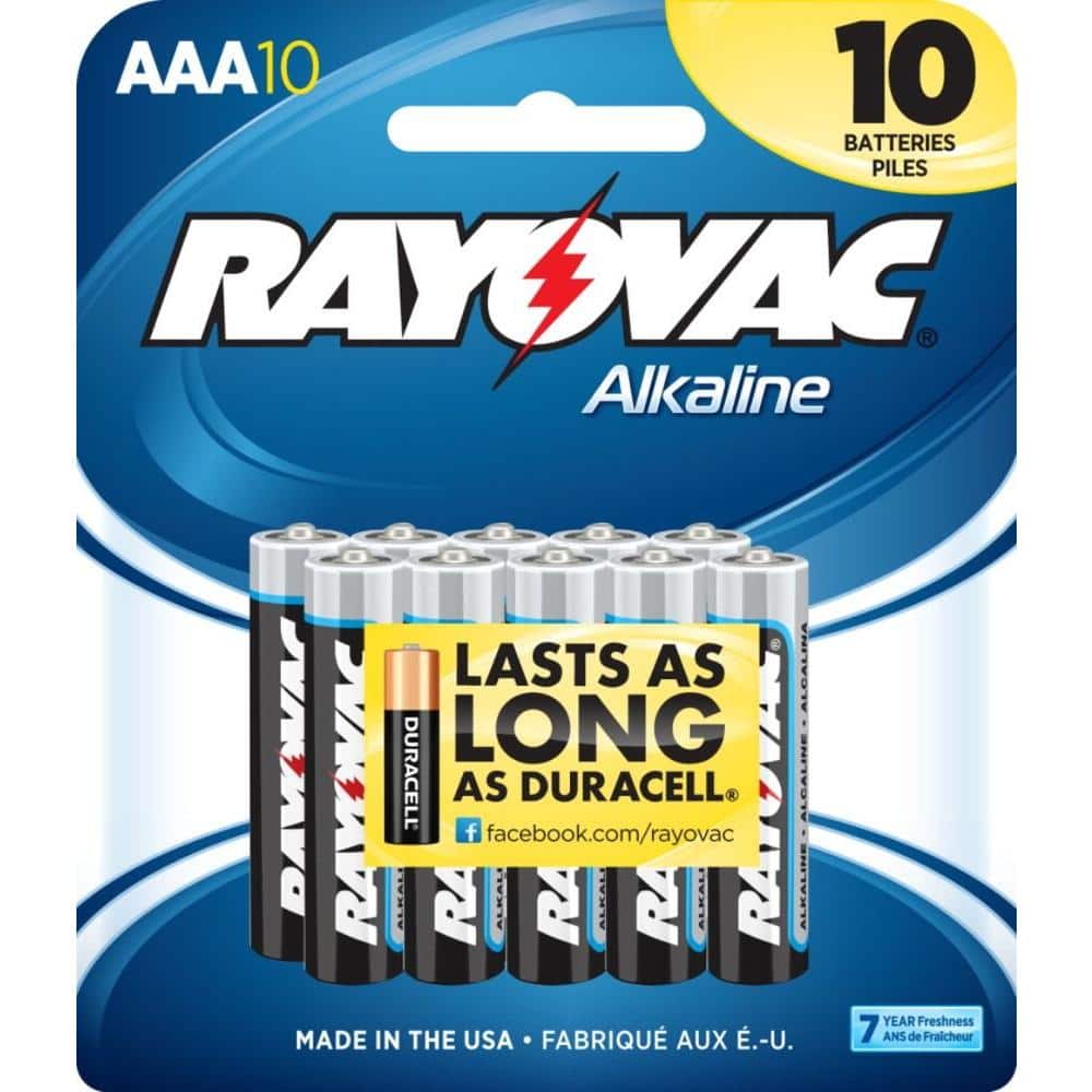 Rayovac Alkaline AAA Size Card PDQ Battery (10 per Pack) 824-10TP30F ...