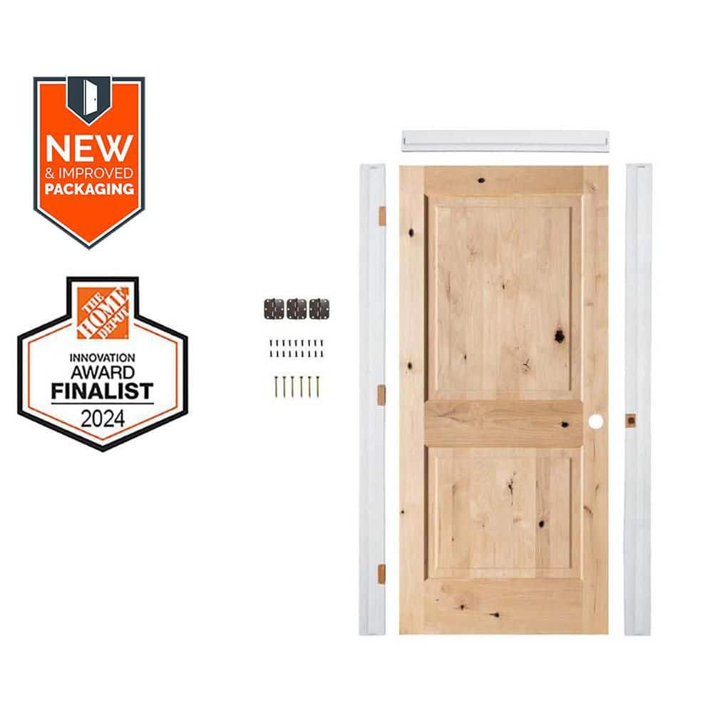 Krosswood Doors 36in.x80in. Knotty Alder Square Top Left-Hand ...