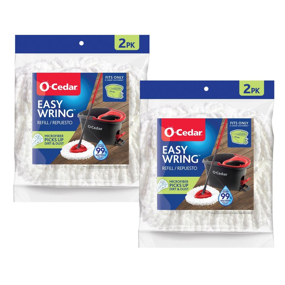Reviews for O-Cedar EasyWring Spin Mop Microfiber Mop Head Refill (4 ...