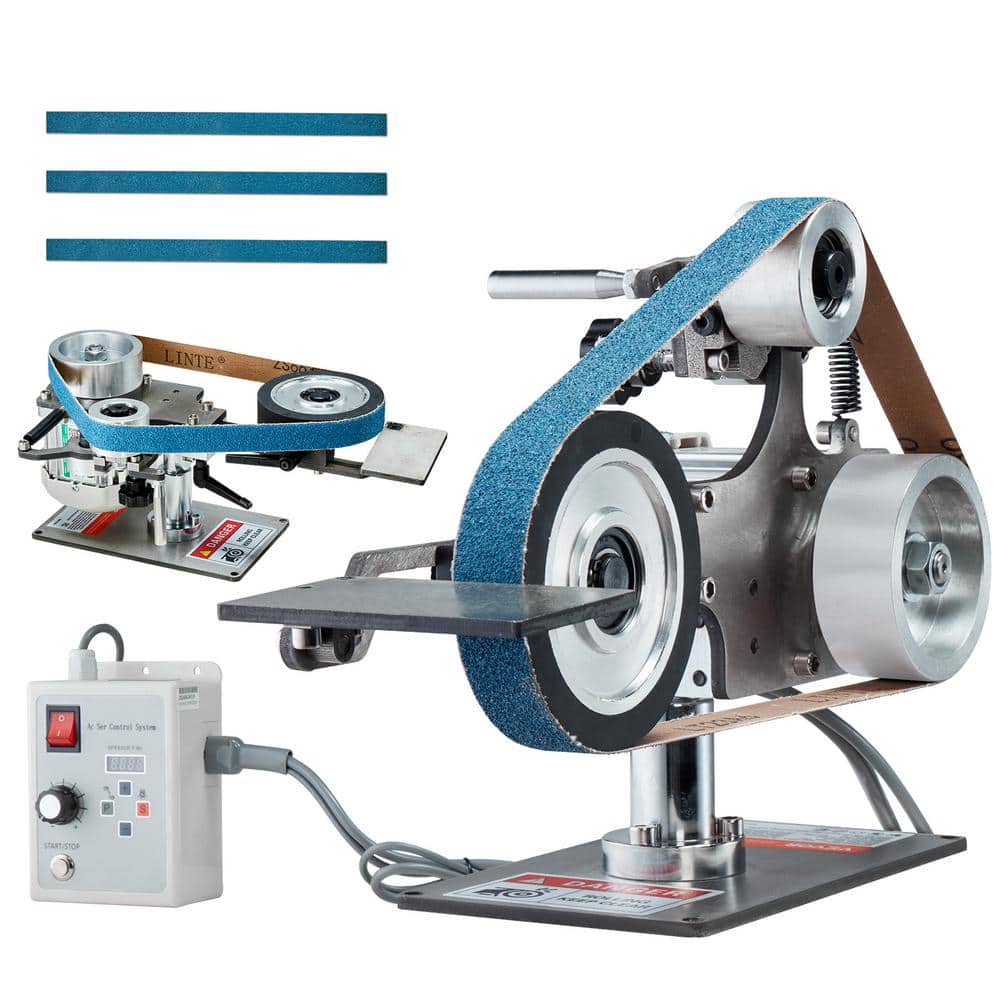 VEVOR Belt Grinder Sander, 30 x 1-in. Variable Speed Belt Polisher with ...